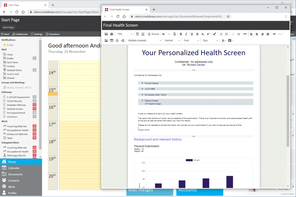 Health Assessment & Screening Software - Meddbase