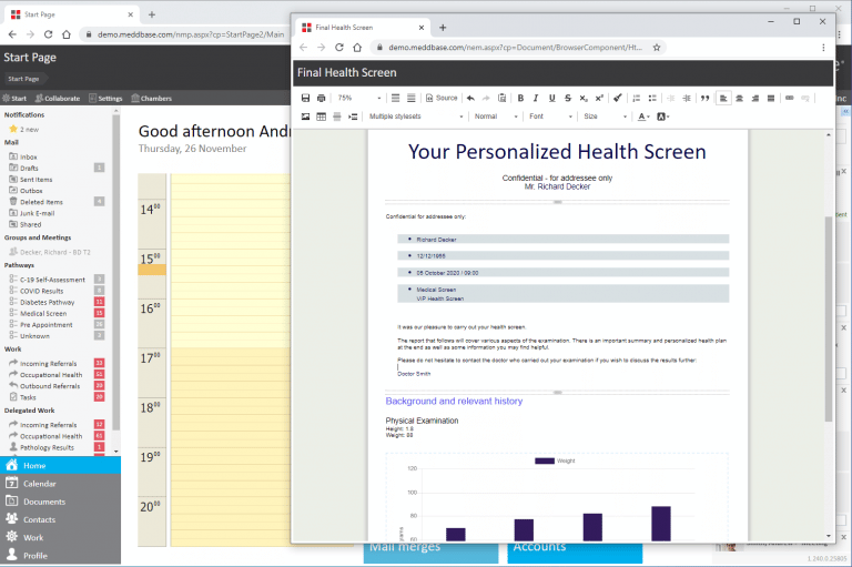 Health Assessment & Screening Software - Meddbase